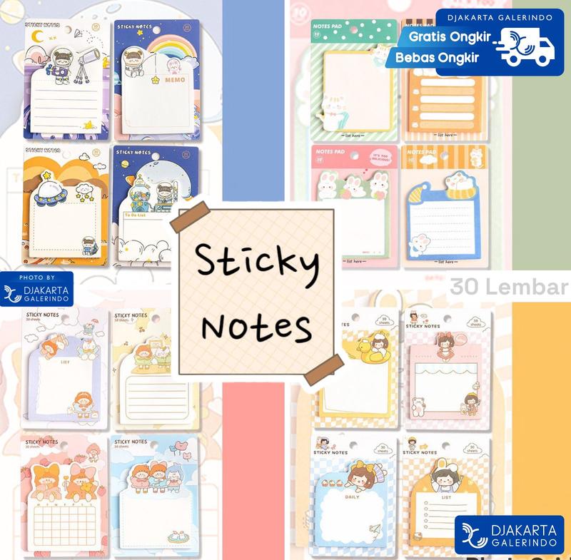 Sticky Notes Lucu - Tempelan Penanda kertas Memo Note - Index notes ...