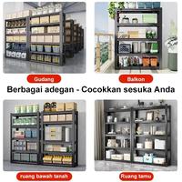 Promo 【100% BESI】Rak Besi Susun Serbaguna Rak Besi Siku Rak Besi 5 ...