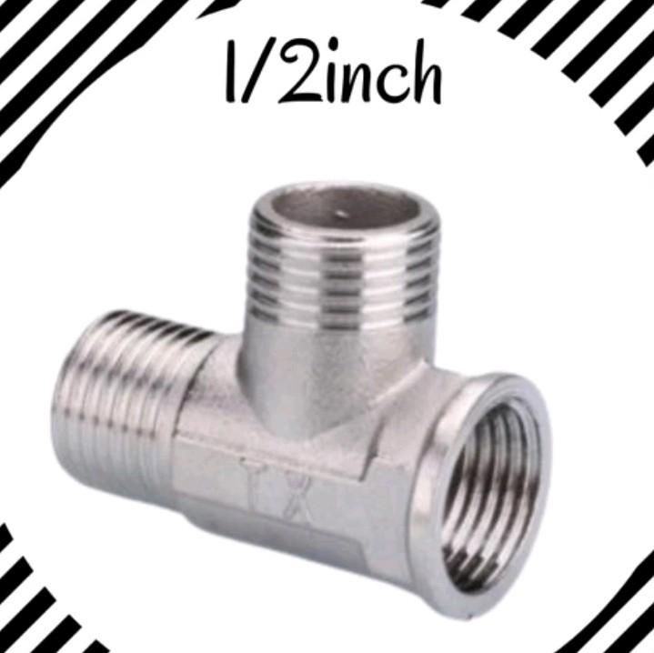 T shower Tee sambungan shower kloset cebok bidet Stenlis asli - Shop ...