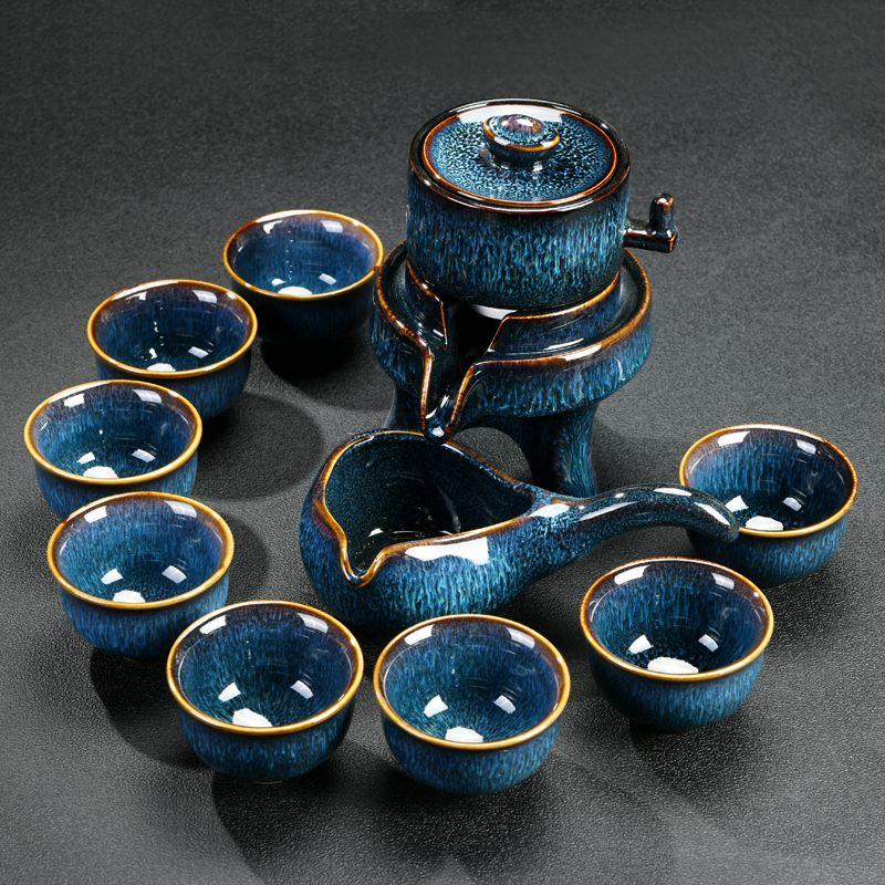 Ceramic automatic tea set household complete set living room - TikTok ...