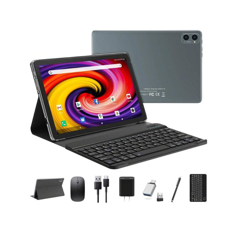 2024 Tablet 10.1 Inch 2 In 1 Android Tablet With Keyboard Octa-Core ...
