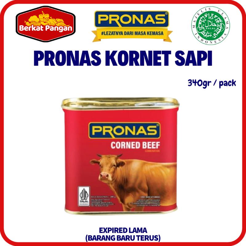 PRONAS Kornet Sapi 340 gr / Corned Beef Pronas - Shop | Tokopedia