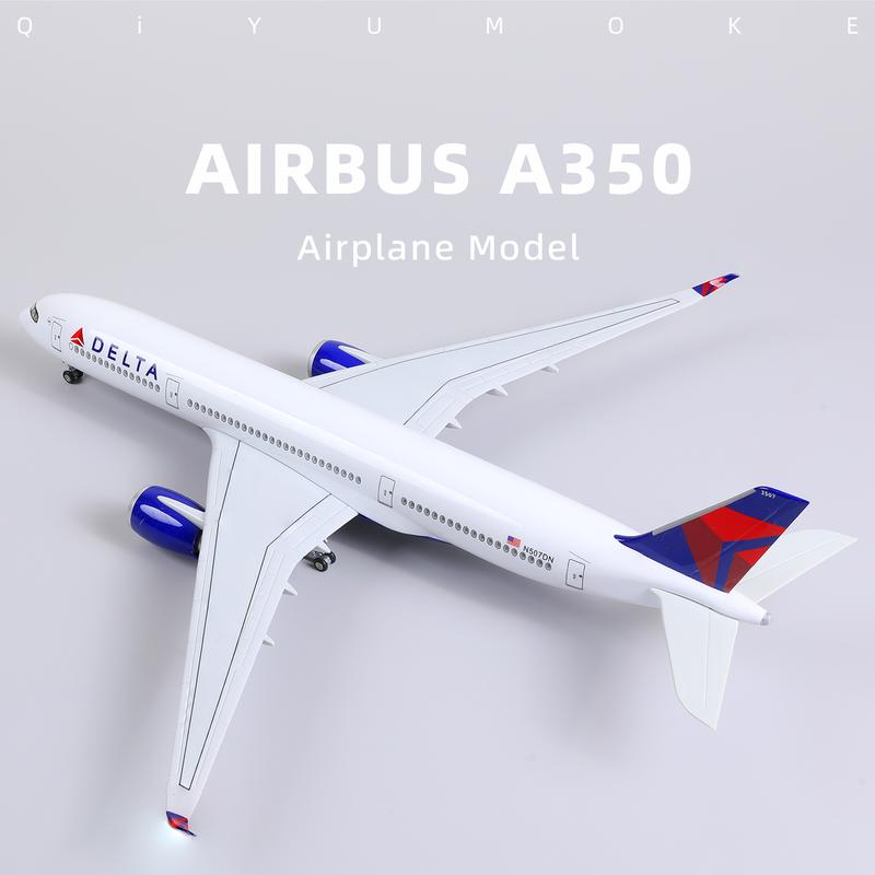 QIYUMOKE 1/144 Airbus A350 Airline Collectible Model KIT wit - TikTok Shop