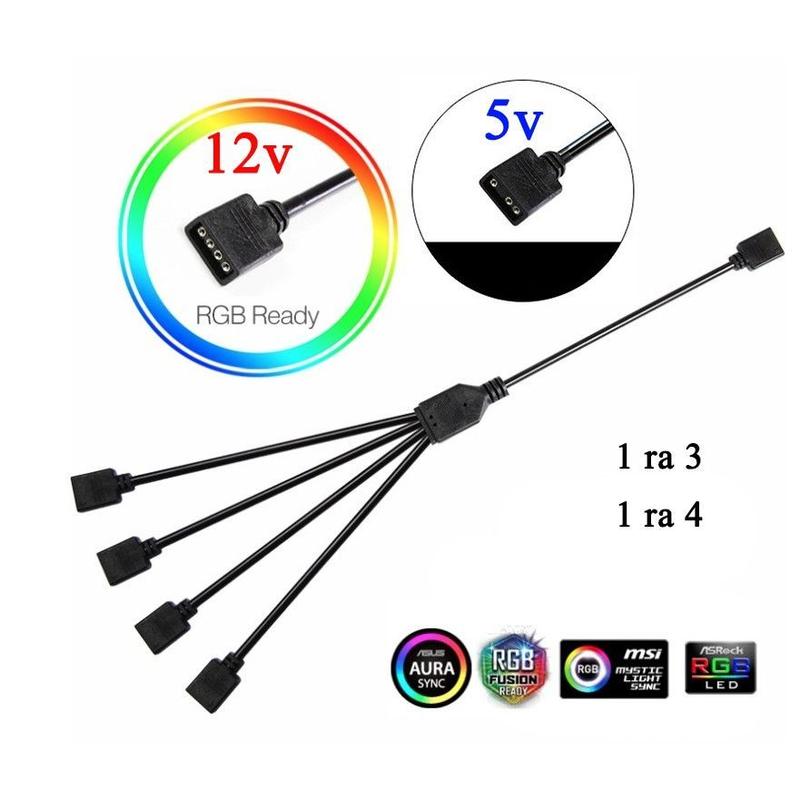 Dây chia đèn Led mở rộng chân cắm Led RGB 4pin và ARGB 3 - TikTok Shop ...