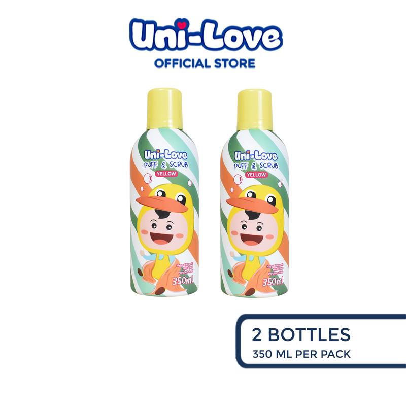 Uni-Love Puff and Scrub 350ml (Yellow) Bottle of 2 - TikTok Shop ...