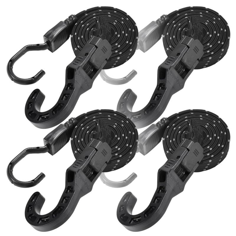 Heavy-Duty Adjustable Bungee Cords with Hooks - Durable Rubber - TikTok ...