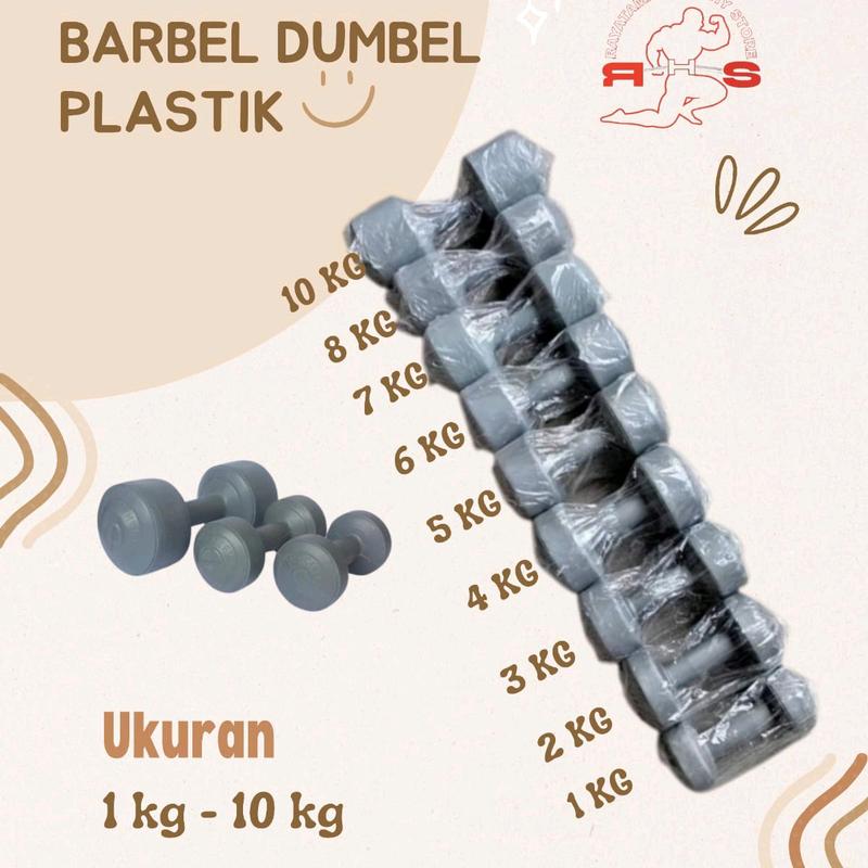 BARBEL DUMBEL PLASTIK 4kg - Shop | Tokopedia