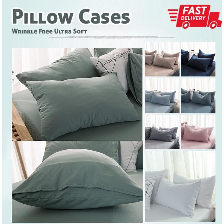 [Ready Stock] Premium Pillow case /Wrinkle Free Ultra Soft Pillow ...