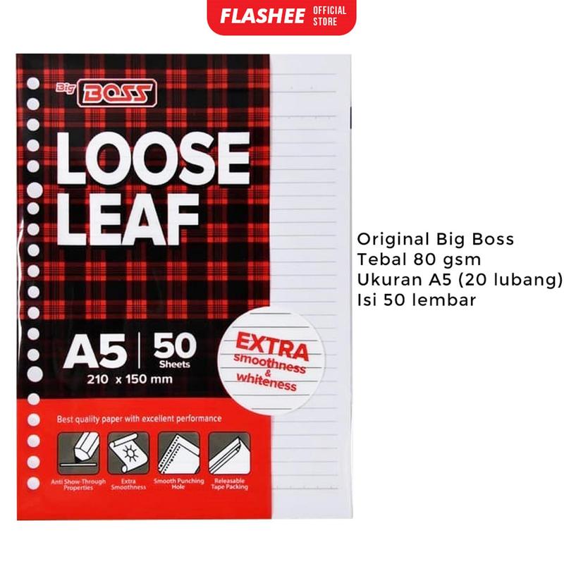 Flashee Loose Leaf B5 Dan A5 Kertas Binder File Stationery Note - Shop ...