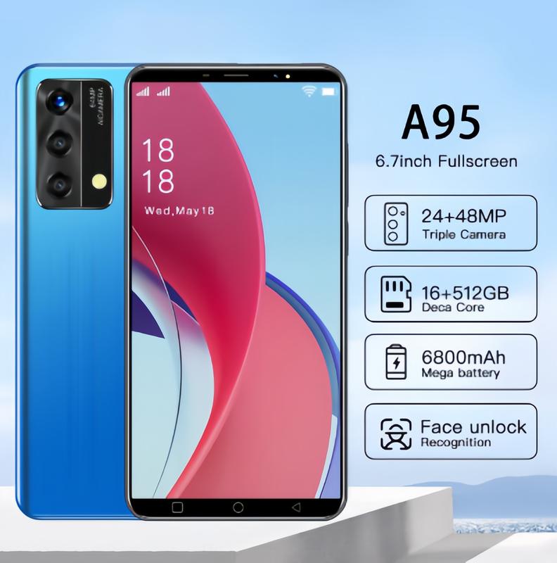 OPOP A95 5G Smartphone 4G/5G 6.7นิ้ว วีดีโอสั้นเกมมือถือ โทรศัพท์สมา ...