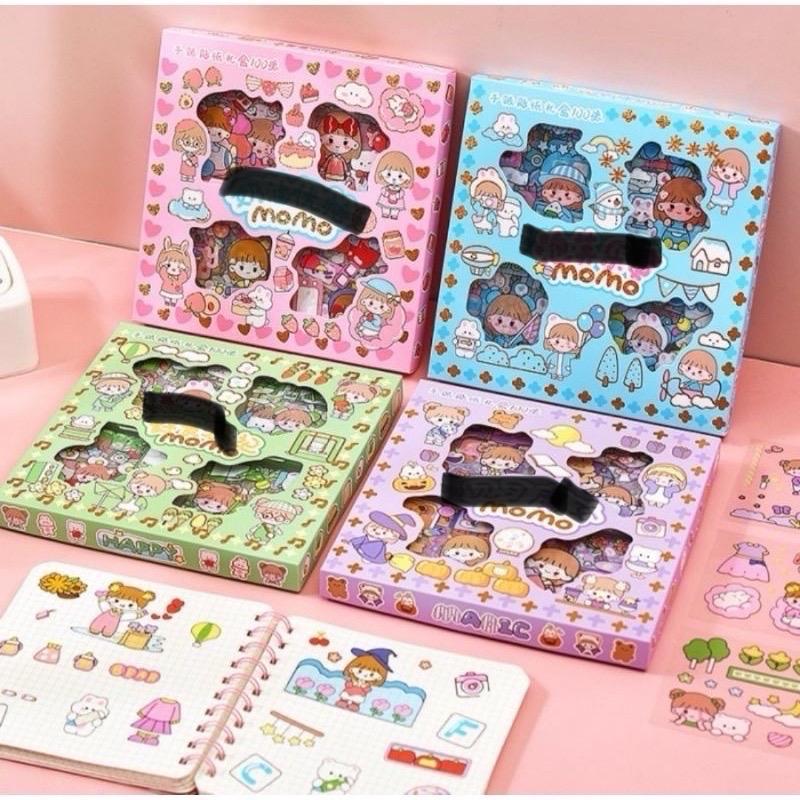 STICKER MOMO STIKER WATERPROOF DAPET BOX ISI 100LEMBAR Paper - Shop ...