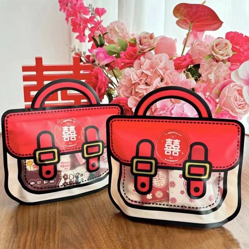 10pcs Party Supplies Cute School Bags Shape Gift Bag Red Large - TikTok ...