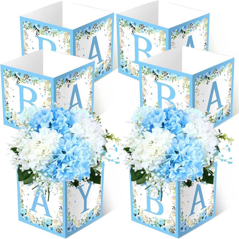 6 Pcs Baby Shower Party Decorations Baby Flower Boxes Centerpiece ...