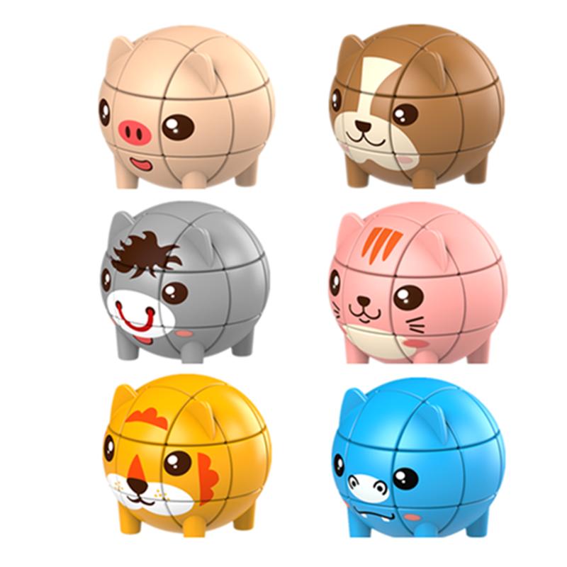 3D Cute Cartoon Animals Puzzle Magic Cubes 3x3x3 Speed Cube Educational ...