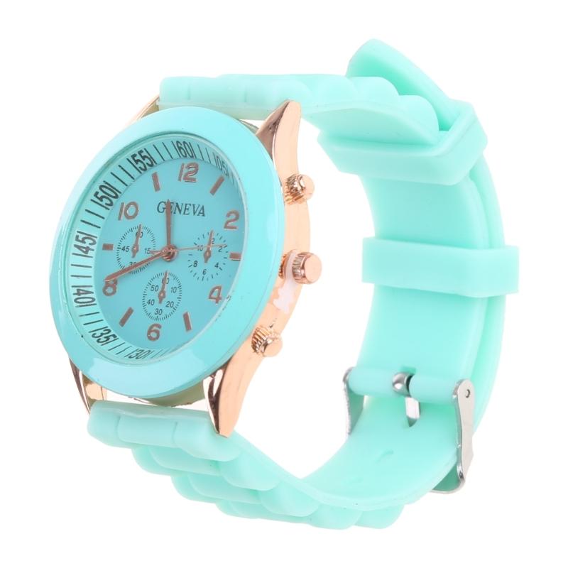Zhen Women Quartz Watch Rainbow Color Silicon Jelly Casual Ladies ...