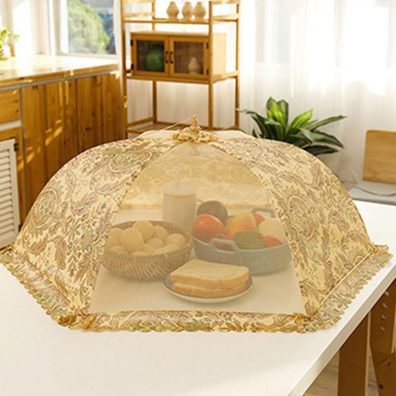 Mesh Vegetable Cover Folding Table Cover Household Printing Umbrella ...