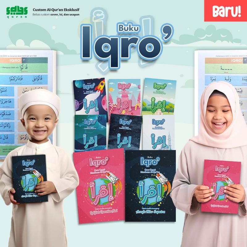 Iqro Custom Nama dan Quotes - Full Color - Premium - Shop | Tokopedia