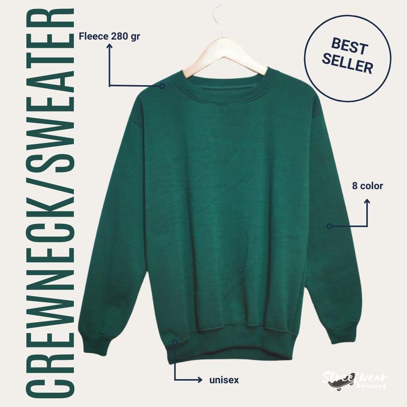Crewneck Gobasic Tebal Abu Fleece Sweater Nyaman - Shop | Tokopedia