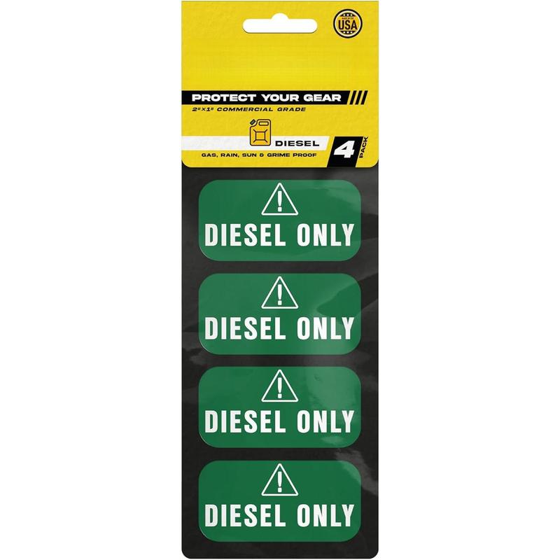 Diesel Only Sticker (Green), Diesel Labels for Tractors, Construction ...