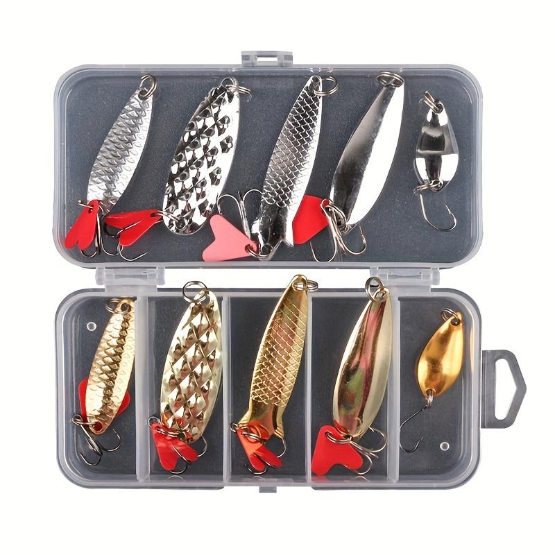 Set Umpan Sudu Logam Memancing, 10pcs, Umpan Labuci, Umpan Gasing ...