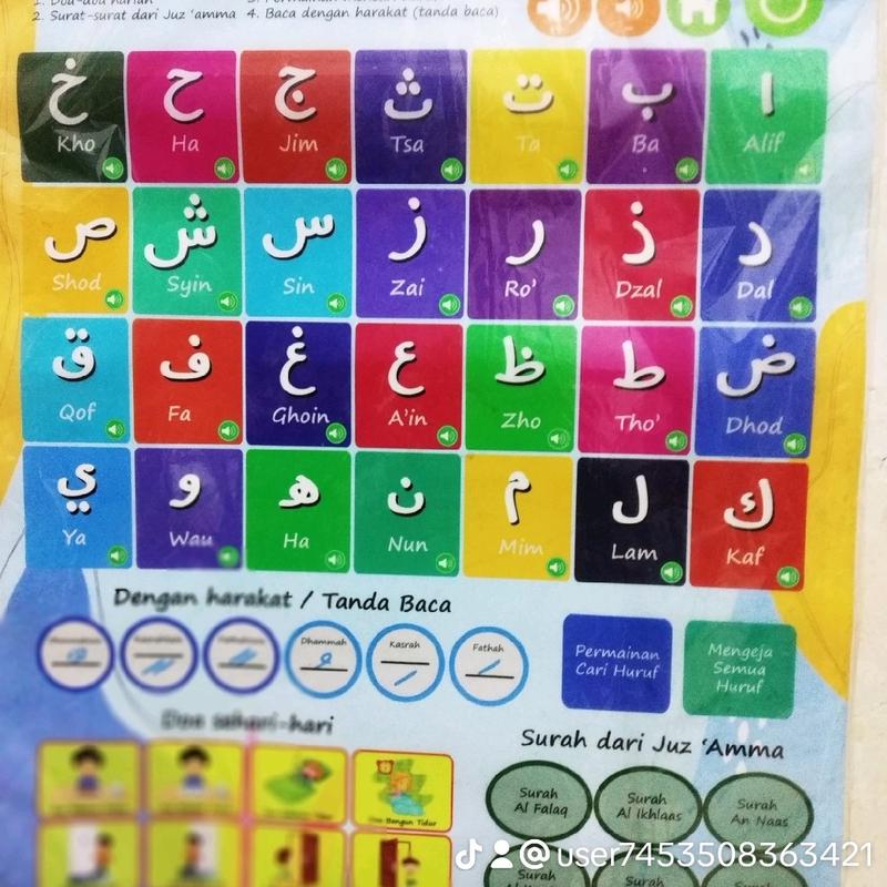 poster hurup hijaiya bersuars - Shop | Tokopedia