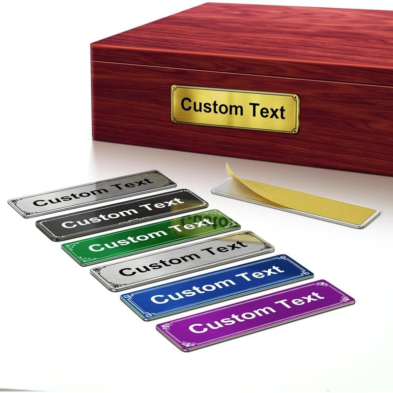 Stainless Steel Personalized Name Plate with Adhesive - Custom Plaque ...