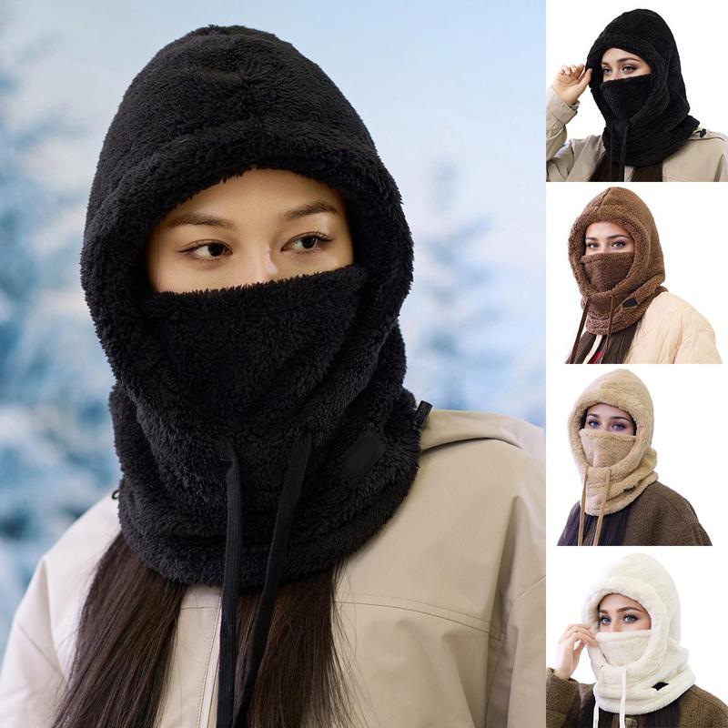 Sherpa Hood Ski Mask, Winter Fleece Warm Ski Mask, Windproo - TikTok ...