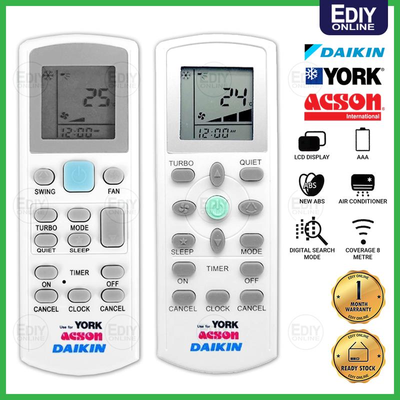 【FREE BATTERY AAA X2】 Aircond Air Cond Conditioner Air-Cond Remote ...