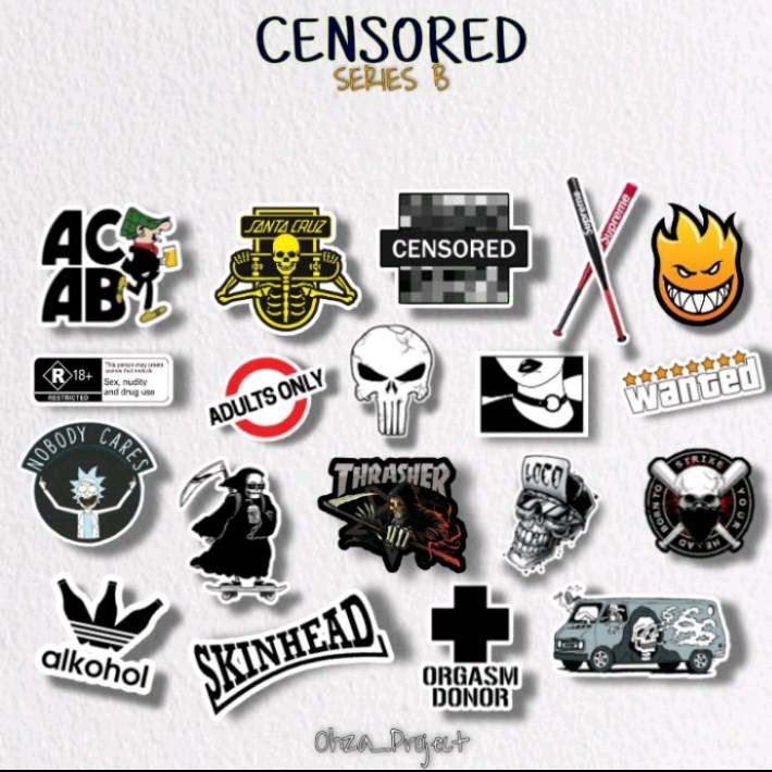 STIKER CASE HP CENSORED V2 STICKER CASE IPHONE TUMBLR LAPTOP - Shop ...