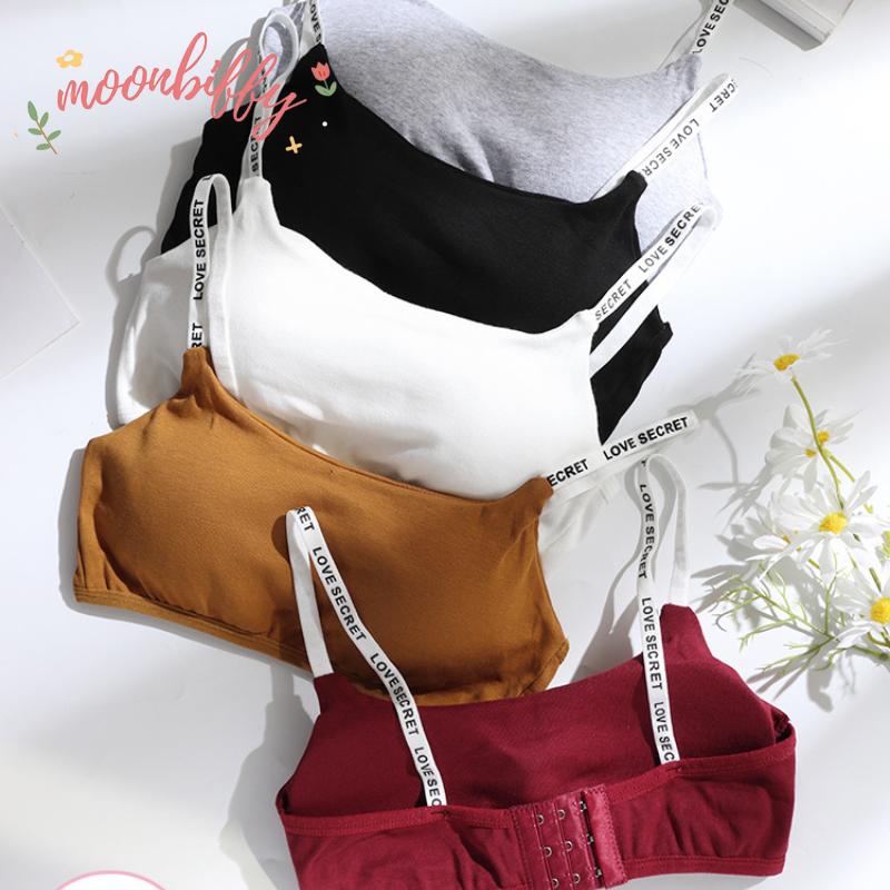 Seamless Detachable Padded Sling Cotton Bra Casual Letter Printing ...