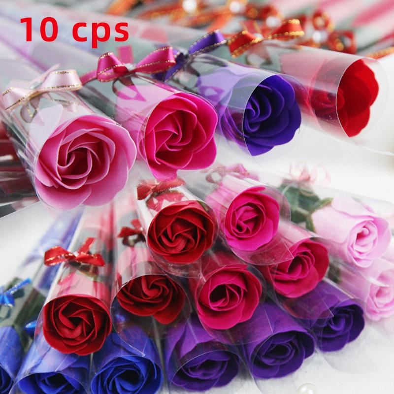 Bunga tiruan, 10 keping, Simulasi carnation, Mawar, sabun - TikTok Shop ...