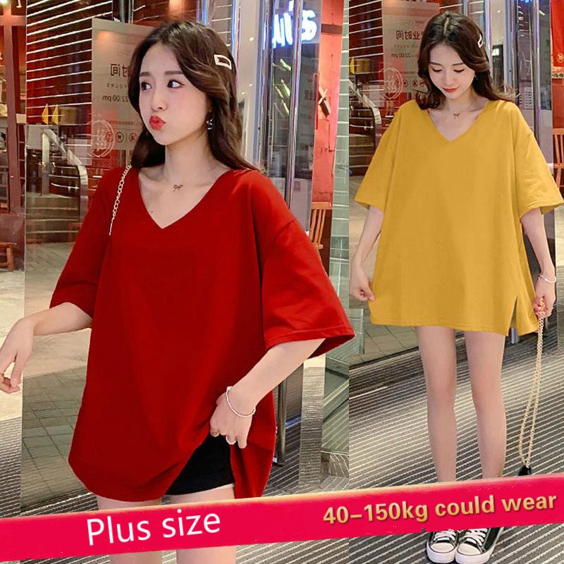 [40-150kg]Plus size oversized women slack short sleeve tshir - TikTok ...