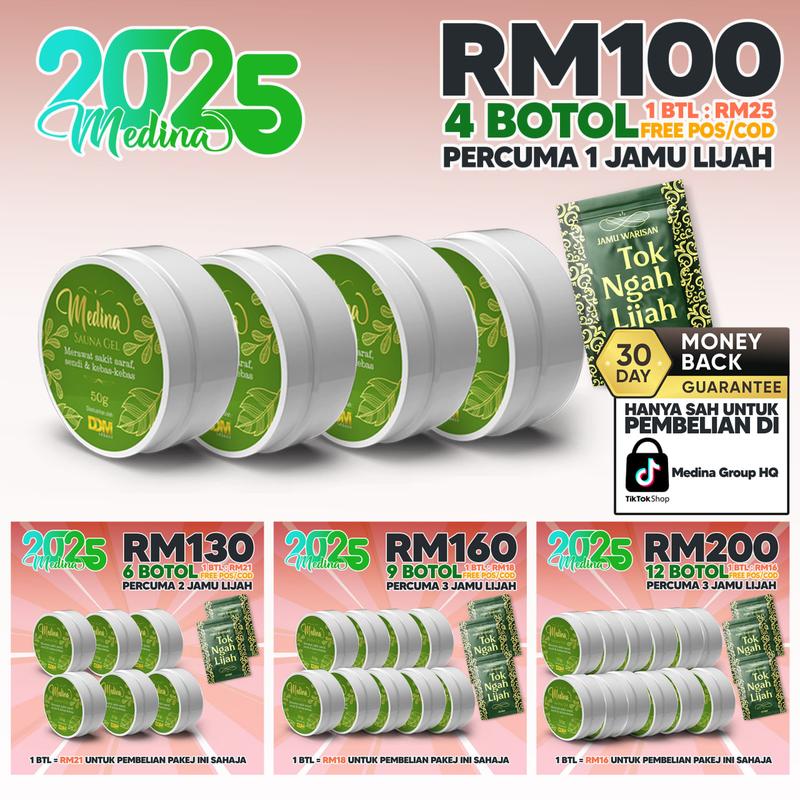 Medina Sauna Gel - Gel Saraf Original HQ Medina Group - TikTok Shop ...