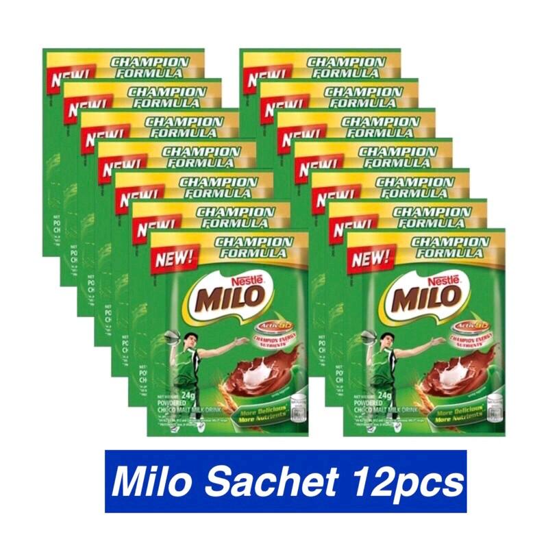 Milo Sachet Powdered Choco Malt Drink 24 Grams 12 pcs per ti - TikTok ...