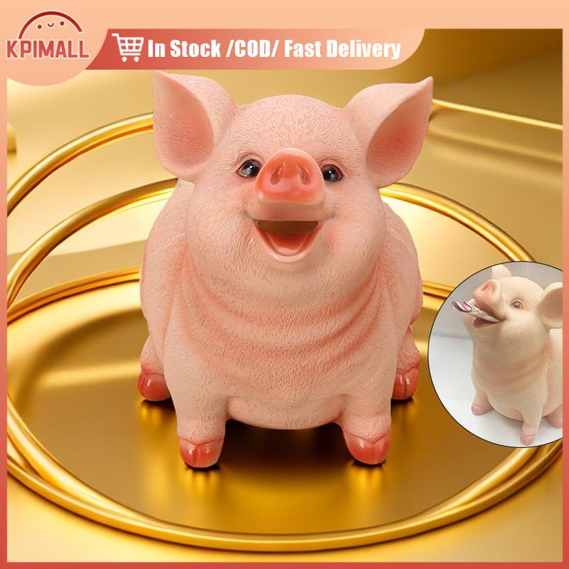 Pig Piggy Bank Resin Craft Coin Money Boxes Cartoon Shaped Piggy ...