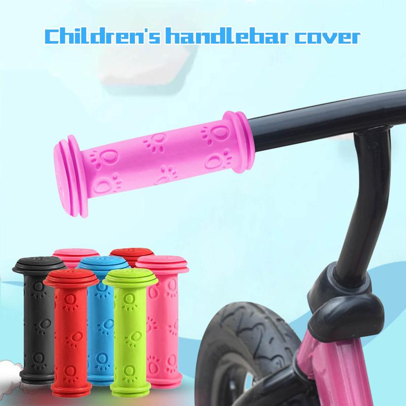 1 Pair TPR Kid Bike Grip Anti Skid Wear-resistant Shock Absorbing ...