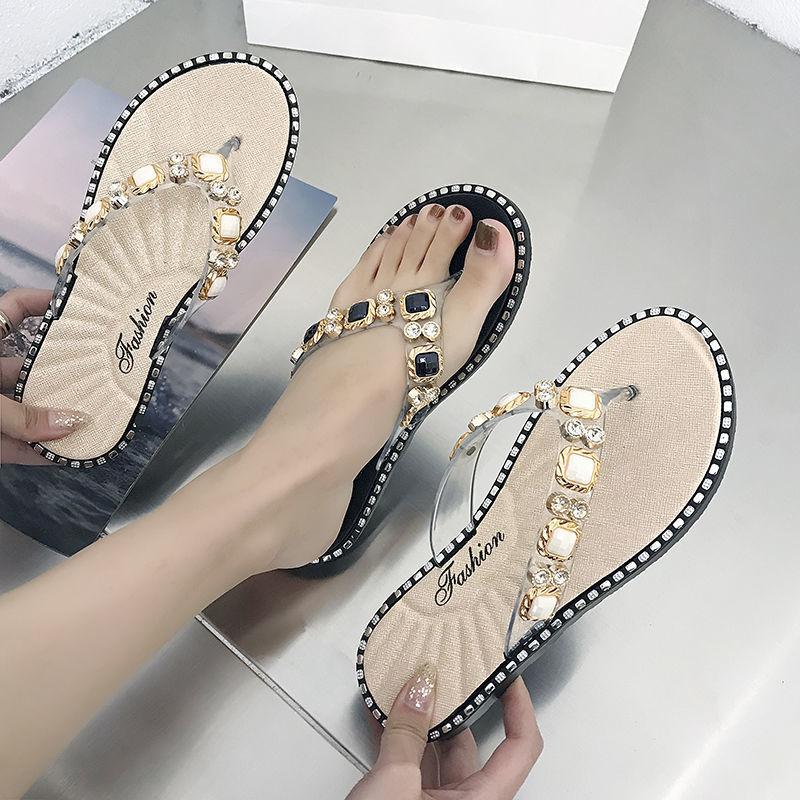 New Flat Heel Non-Slip Fashion Flip-Flops Outer Wear Waterproof ...