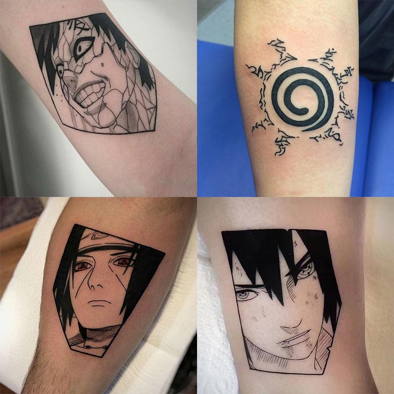 Pelekat tatu Naruto, 20 keping, tatu palsu sementara Gaya Anime ...