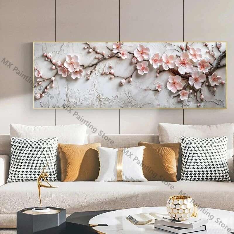 Poster Bunga Sakura Merah Jambu Elegan, Reka Bentuk Dinding 3D ...