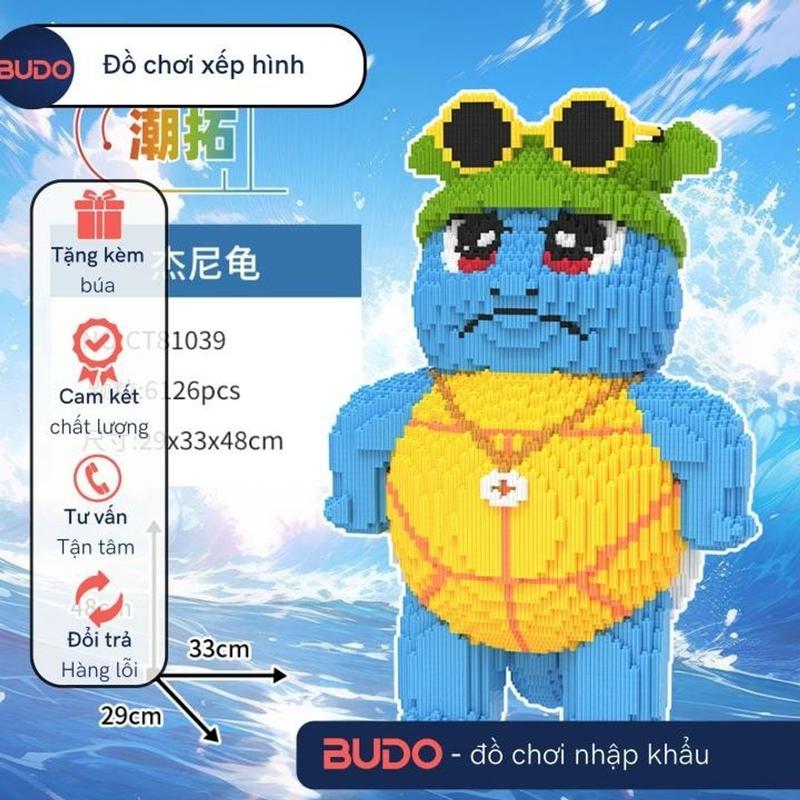 Xếp hình con vật rùa kini pokémon hệ nước pokemon Squirtle c - TikTok ...