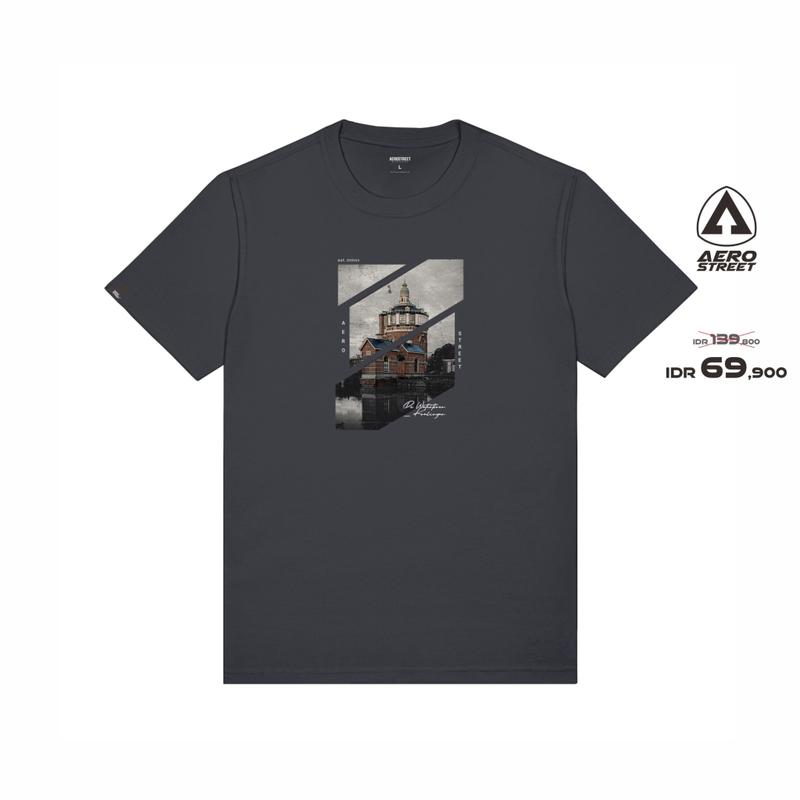 Aerostreet T Shirt Watertoren Abu Tua Kaos T Shirt AABAA - Shop | Tokopedia