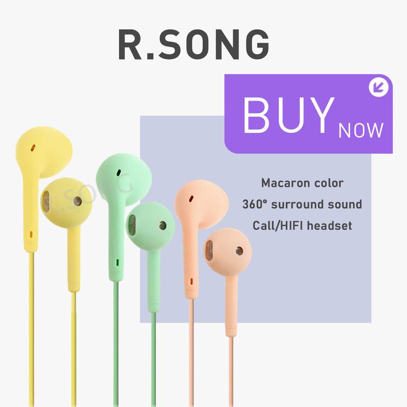 Macarons Headset U19 Universal Headphones With 1.2m Cable Over - TikTok ...