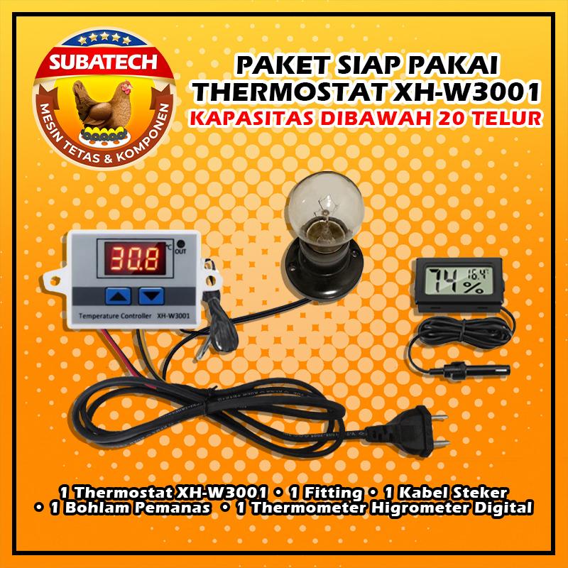 Paket Siap Pakai Thermostat Termostat XH 1F Dengan Mini Higrometer ...