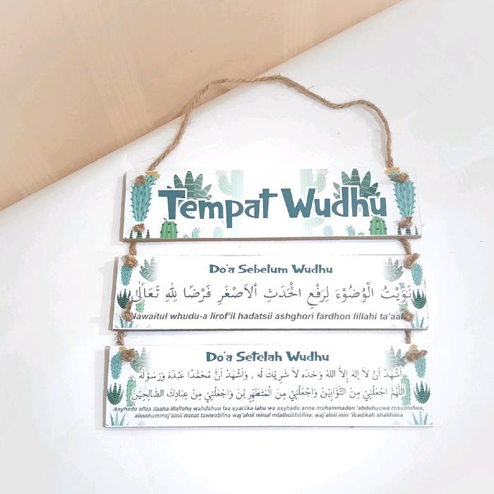 Jual [COD]Handmadeku-Dekorasi Gantung Aesthetic Doa Wudhu | Doa Sebelum ...