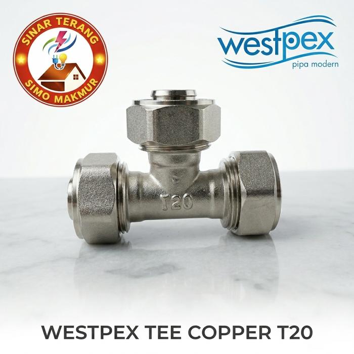 Jual WESTPEX TEE COPPER T20 I Fitting Pipa PEX Air Panas 20mm I Fiting ...