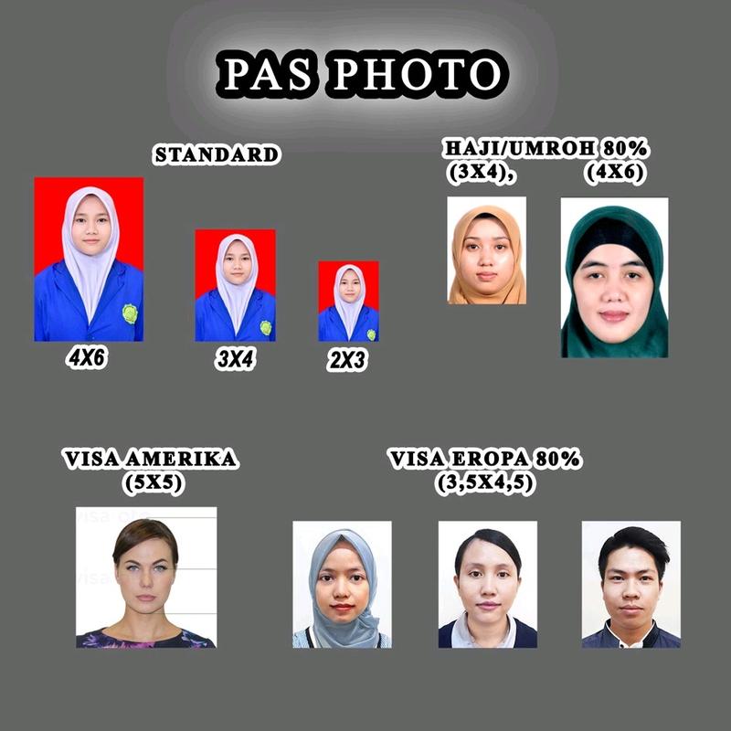 Cetak Pas Photo Ukuran 2x3, 3x4, 4x6 dengan kertas doff Fujifilm - Shop ...