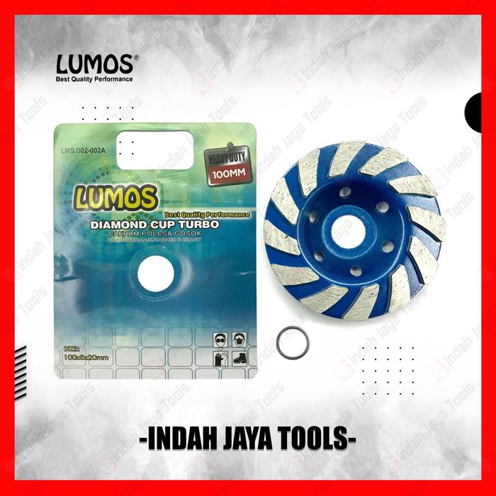 Jual LUMOS Diamond CUP 4 INCH Grinding Wheel TURBO ROW Perata Keramik ...