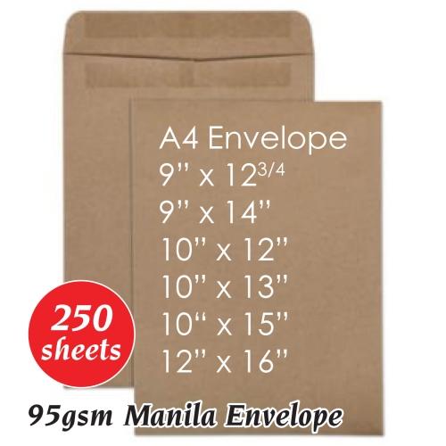 A4 Manila Envelope 9x12 9x14 10x12 10x13 10x15 12x16 | A4 Envelope ...