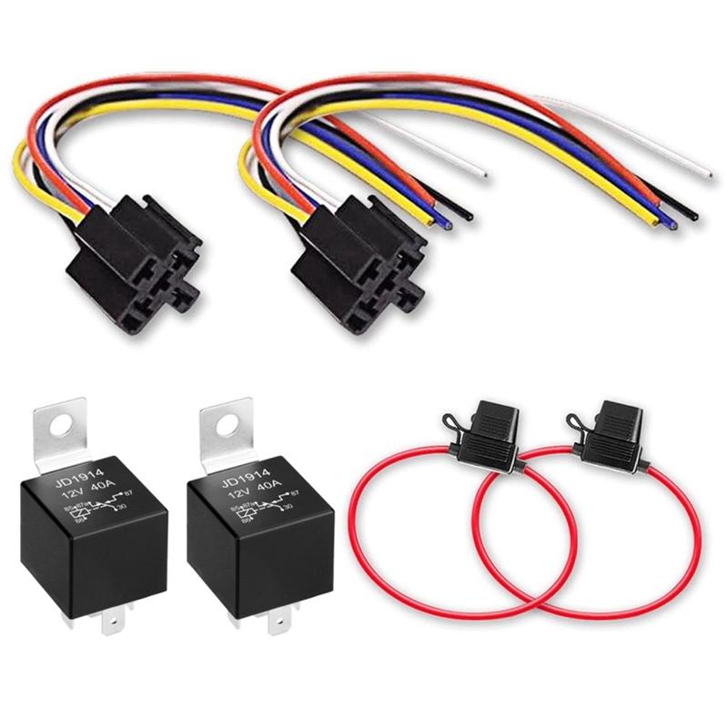Automotive 5-Pin 30/40A 12V SPDT Relays with Interlocking Relay ...