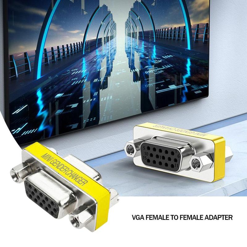 1 Pcs Vga Female To Female Adapter Easy Install Easy Interference ...